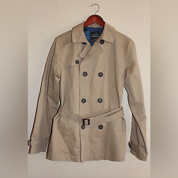 Topman | Jackets & Coats | Mens Topman Double Breasted Herringbone Mac ...
